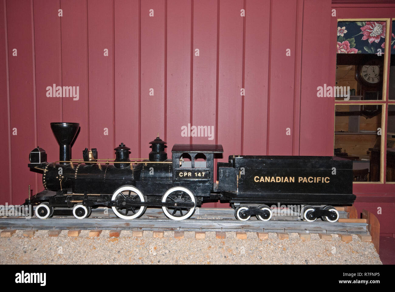 Model of Canadian Pacific Railway (CPR) steam locomotive CPR 147 in ...