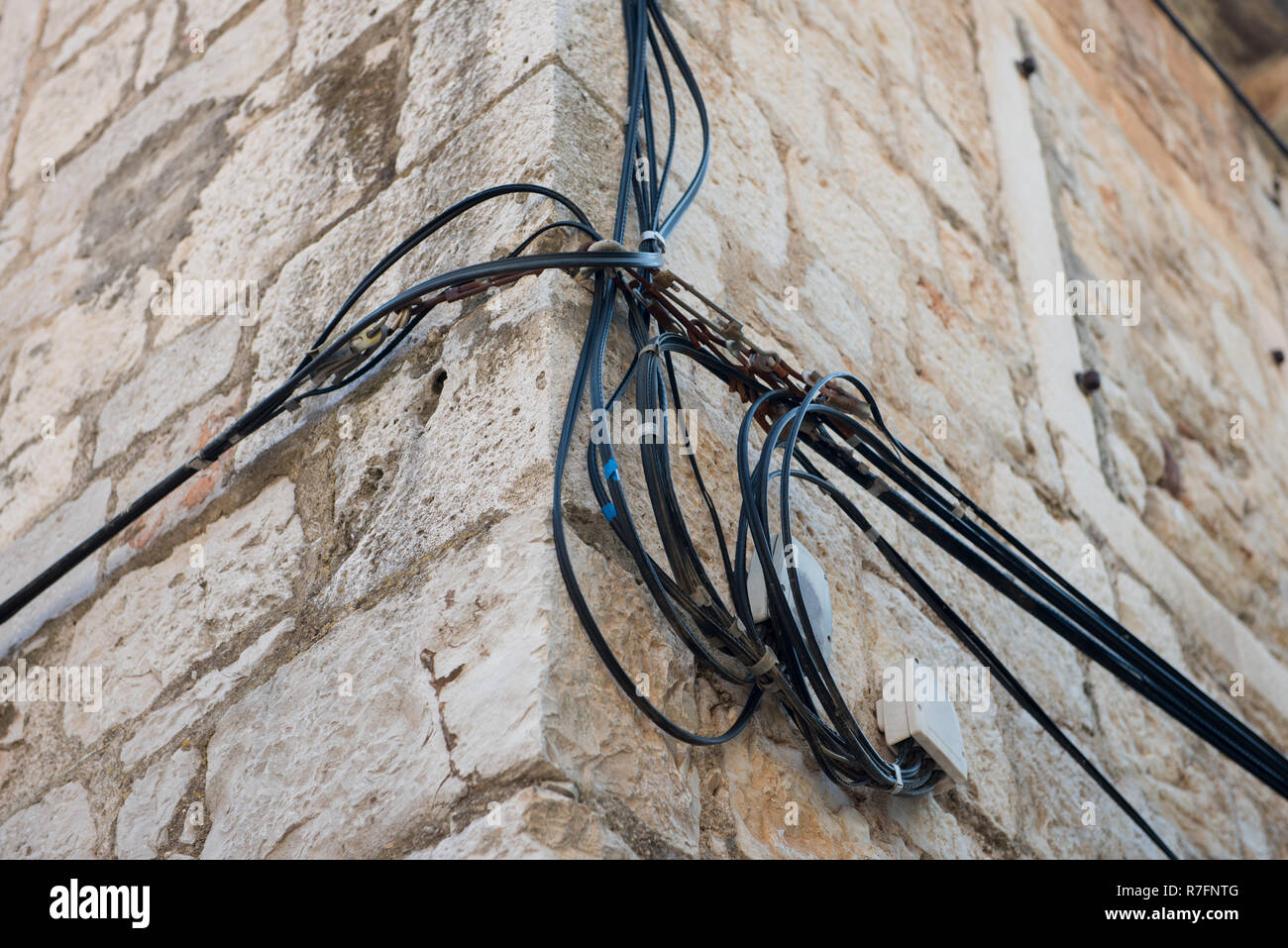Cable wires house hi-res stock photography and images - Alamy