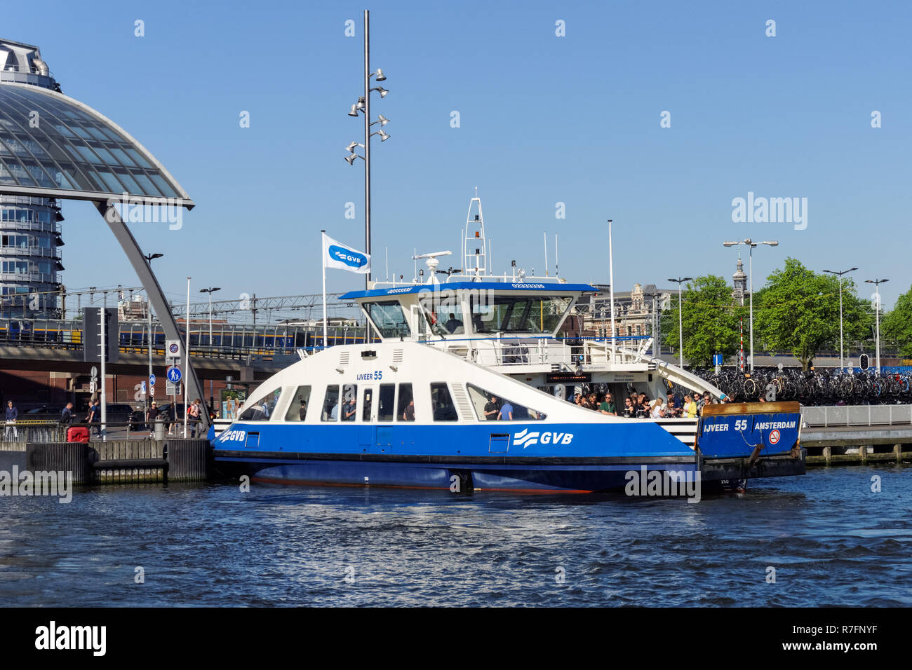 Ferry boat in Amsterdam, Netherlands Stock Photo - Alamy