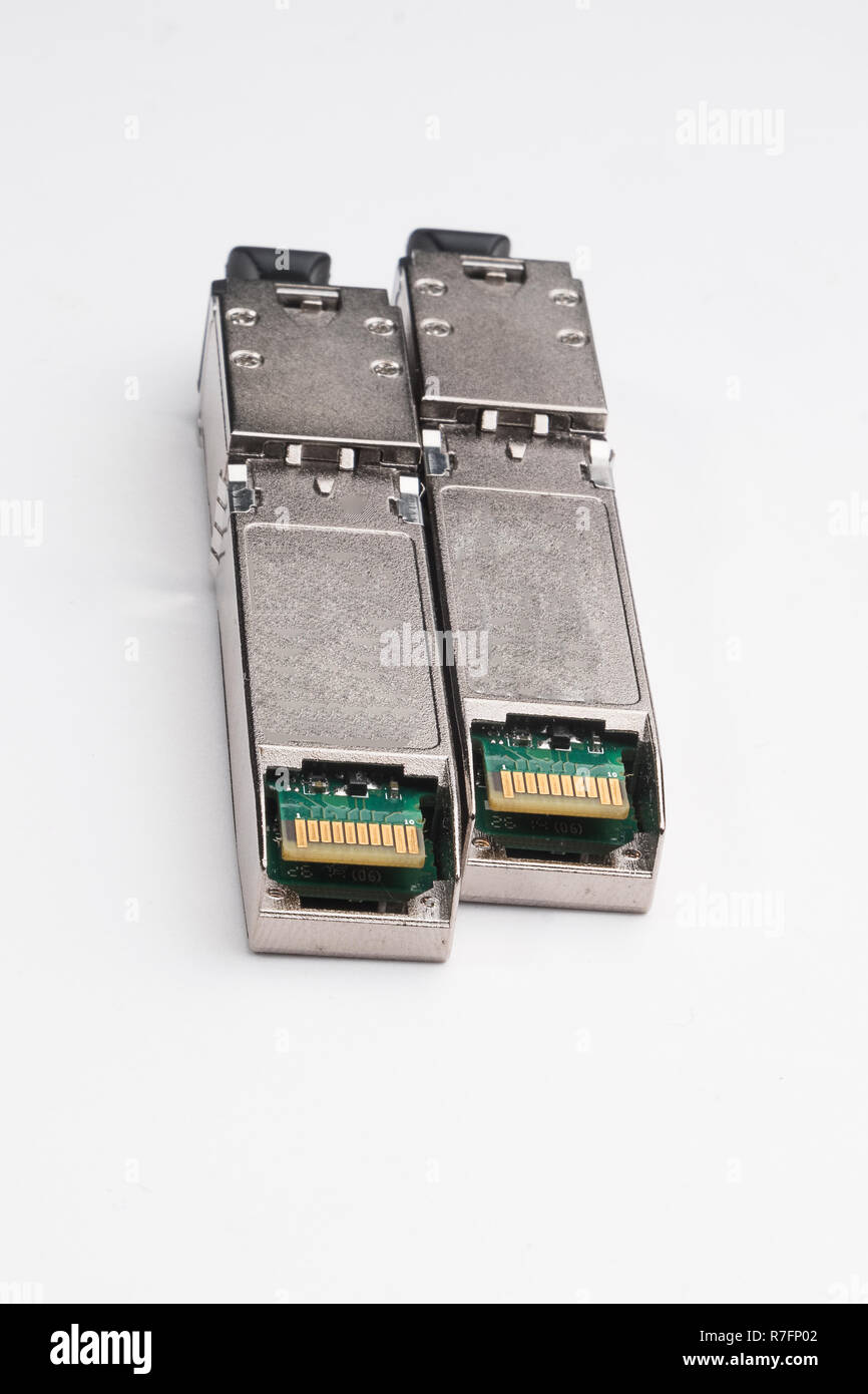SFP connector for switches and telecommunication Stock Photo - Alamy
