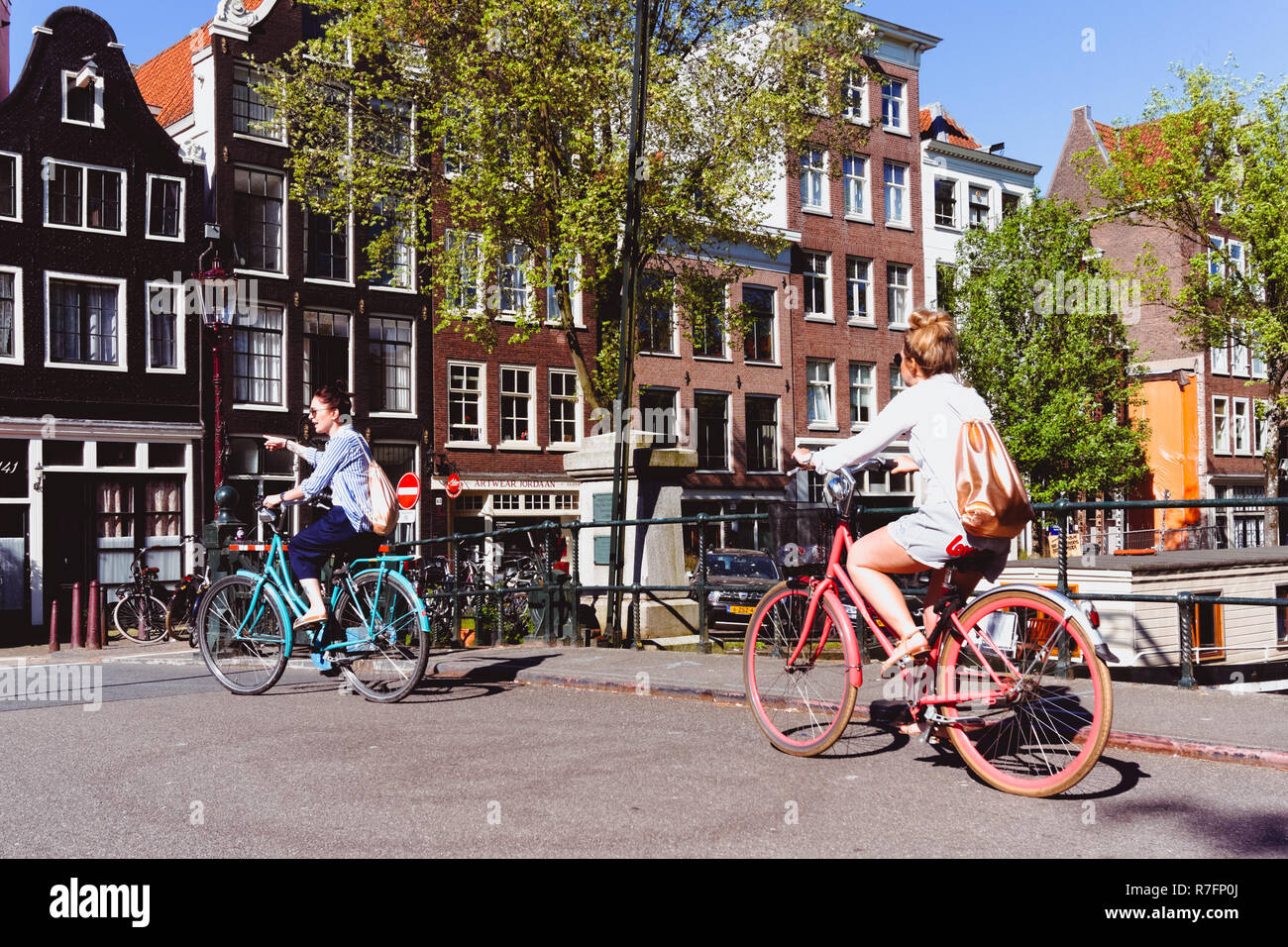 Cyclists in Amsterdam, Netherlands Stock Photo - Alamy