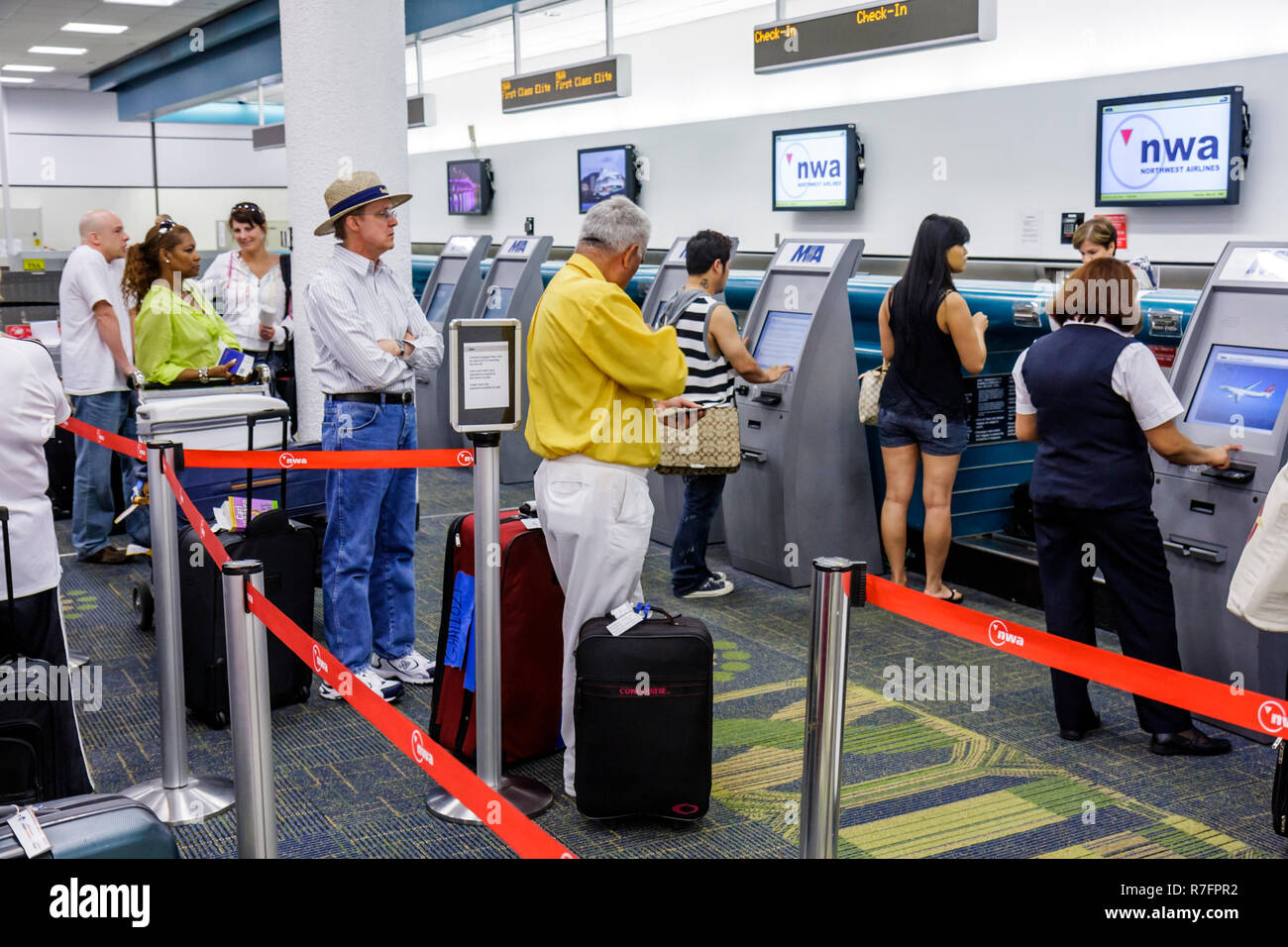 Miami Florida,International Airport,Northwest Airlines,NWA,carrier ...