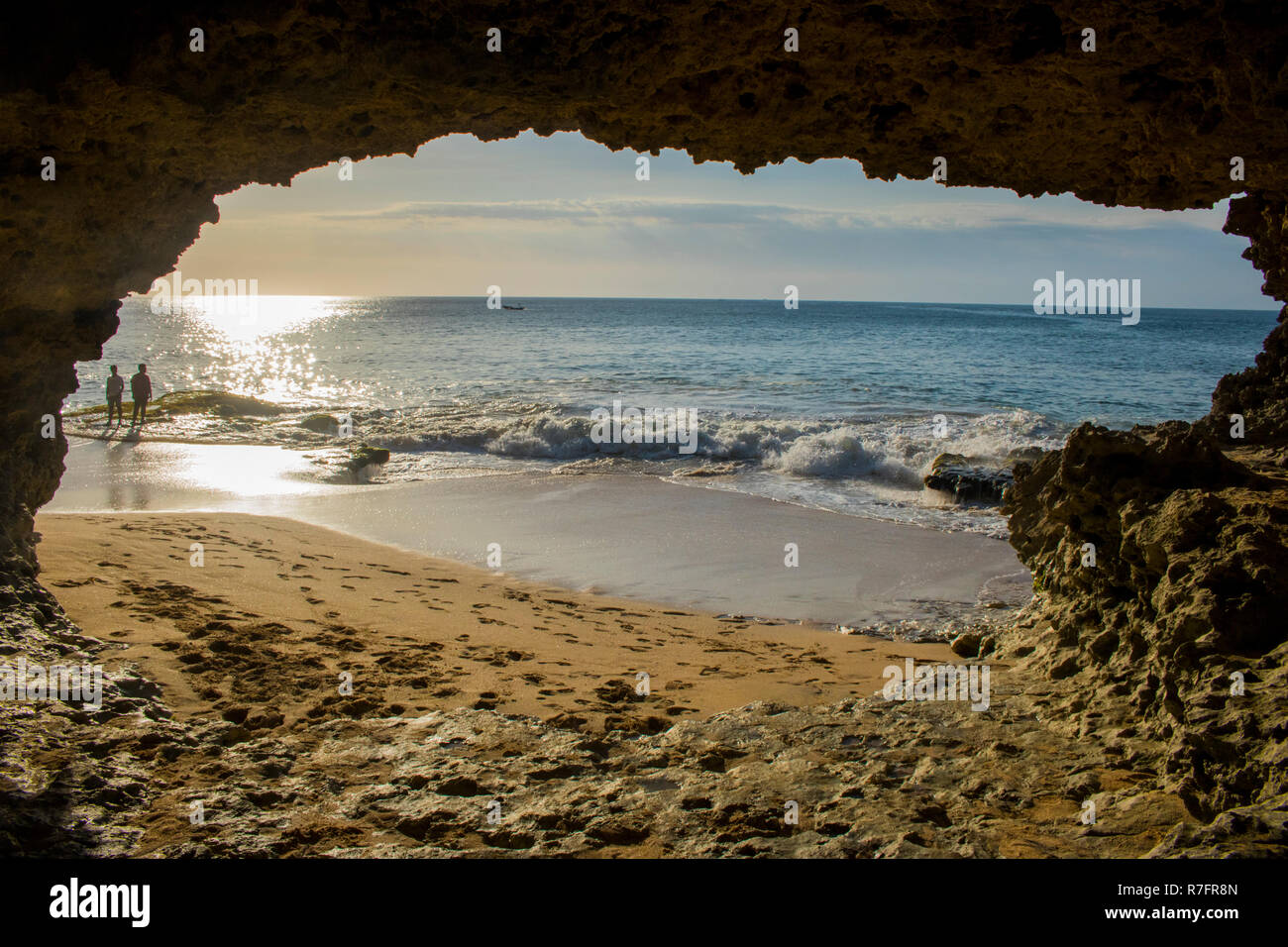beautiful beach cave view summer holiday photo Stock Photo - Alamy