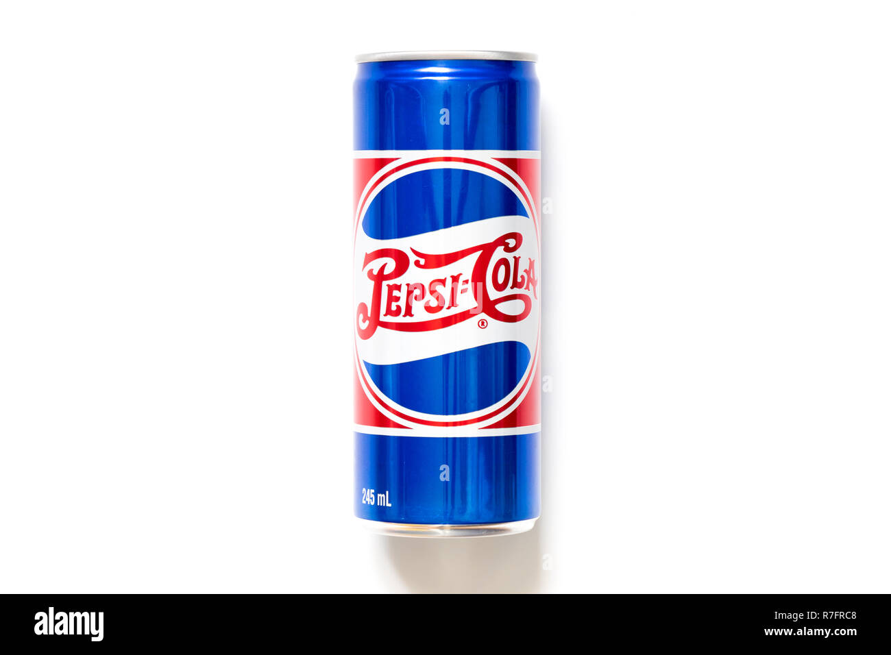 Bangkok, Thailand, March 16, 2018 : Pepsi cola aluminium can size 245 ...