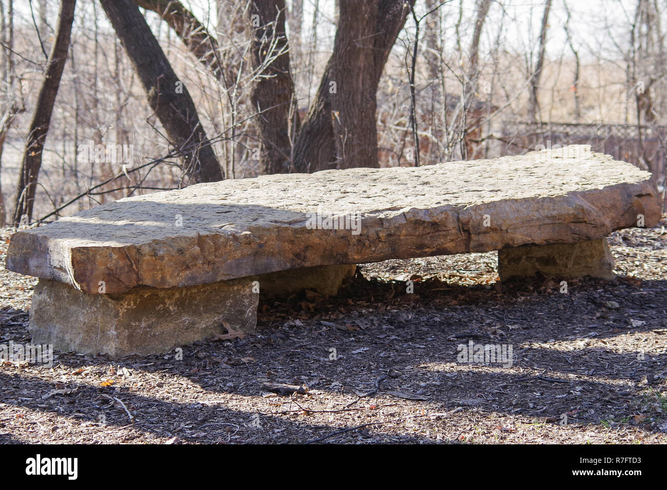 Stone park bench hi-res stock photography and images - Alamy