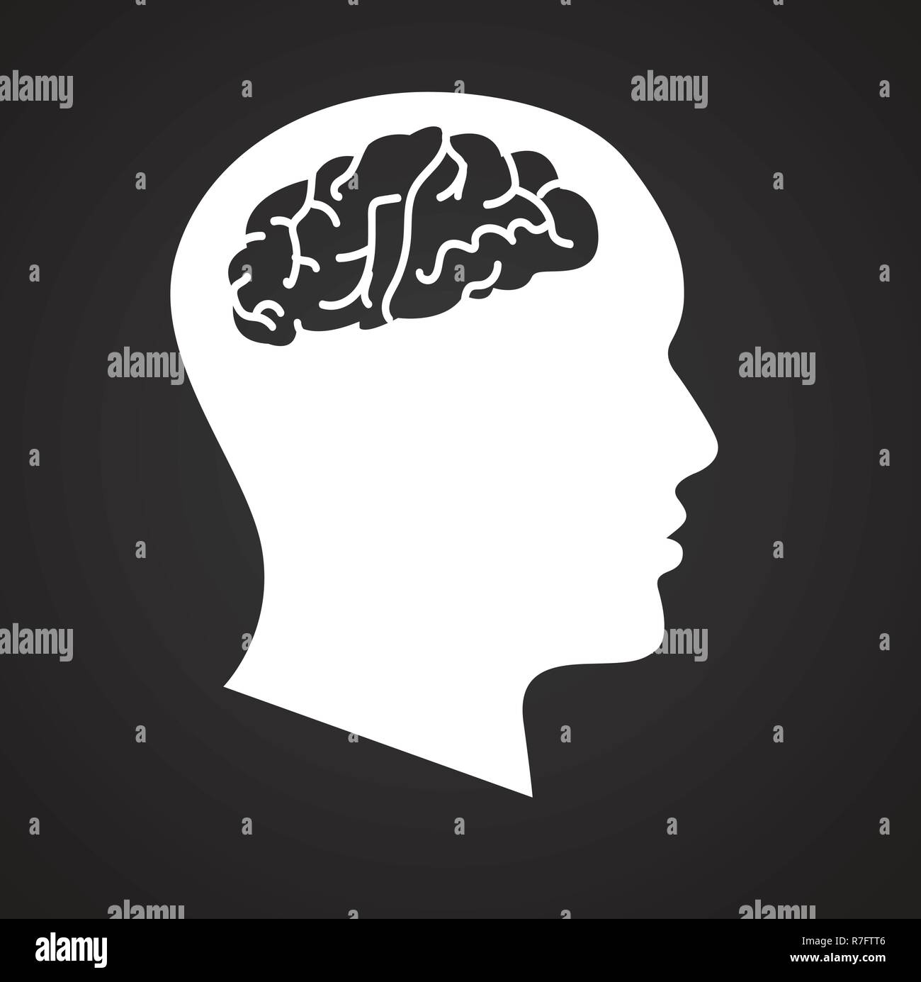 Human Head Brain Vector