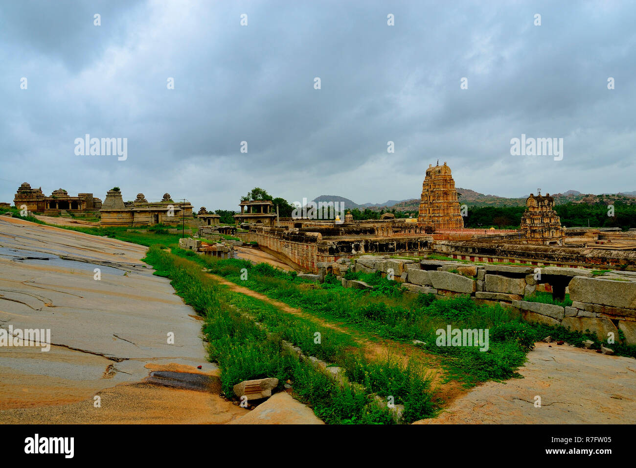Beautifully carved Virupaksha Temple, located in Hampi, Ballari ...