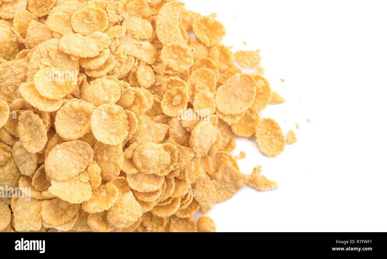 cornflakes on white background Stock Photo - Alamy