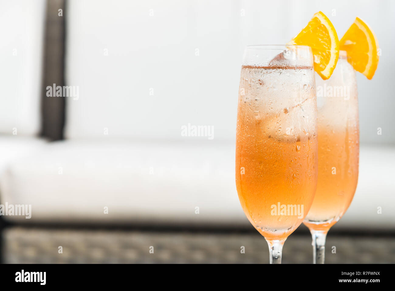 Ice fruit Cocktails glass Stock Photo - Alamy