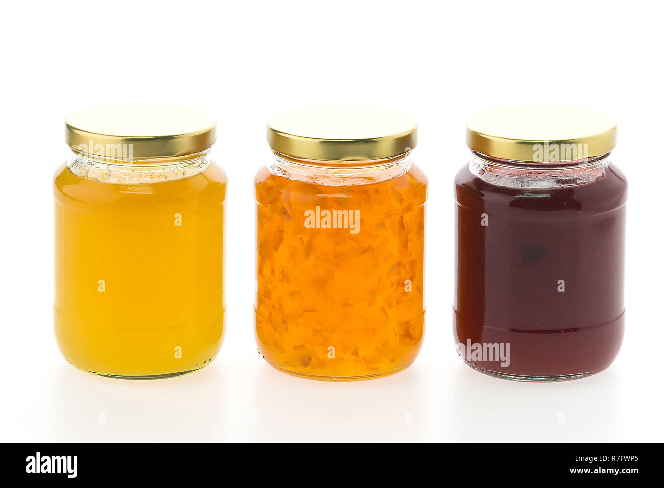 Jam jar isolated on white background Stock Photo - Alamy