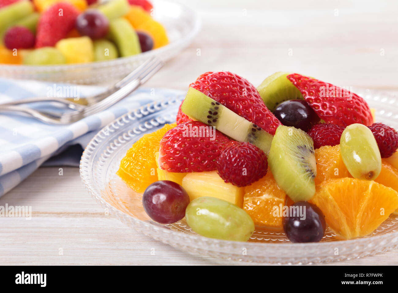 Mixed fresh fruit salad Stock Photo - Alamy