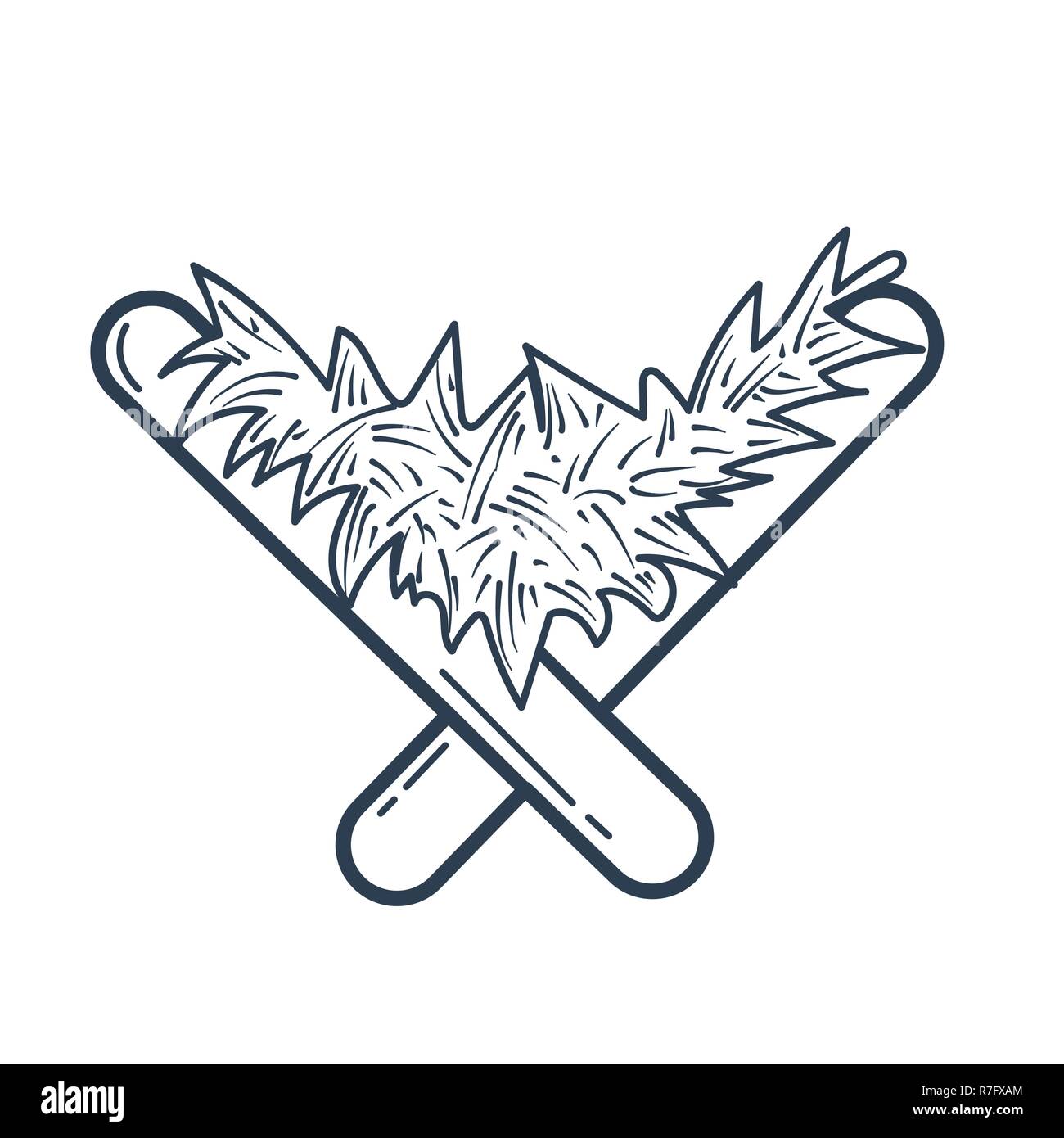 Christian Symbol Manger . Sign for Christmas Celebration icon in linear ...