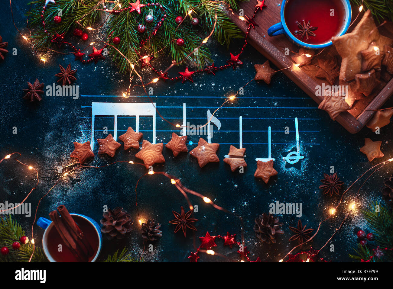 Christmas Music Notes Wallpaper