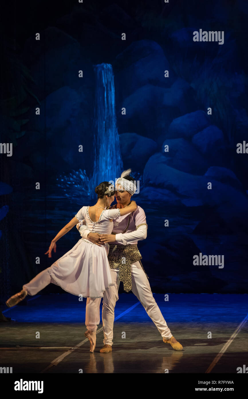 Performance of ballet La Bayadère at the Kyrgyz Opera and Ballet ...
