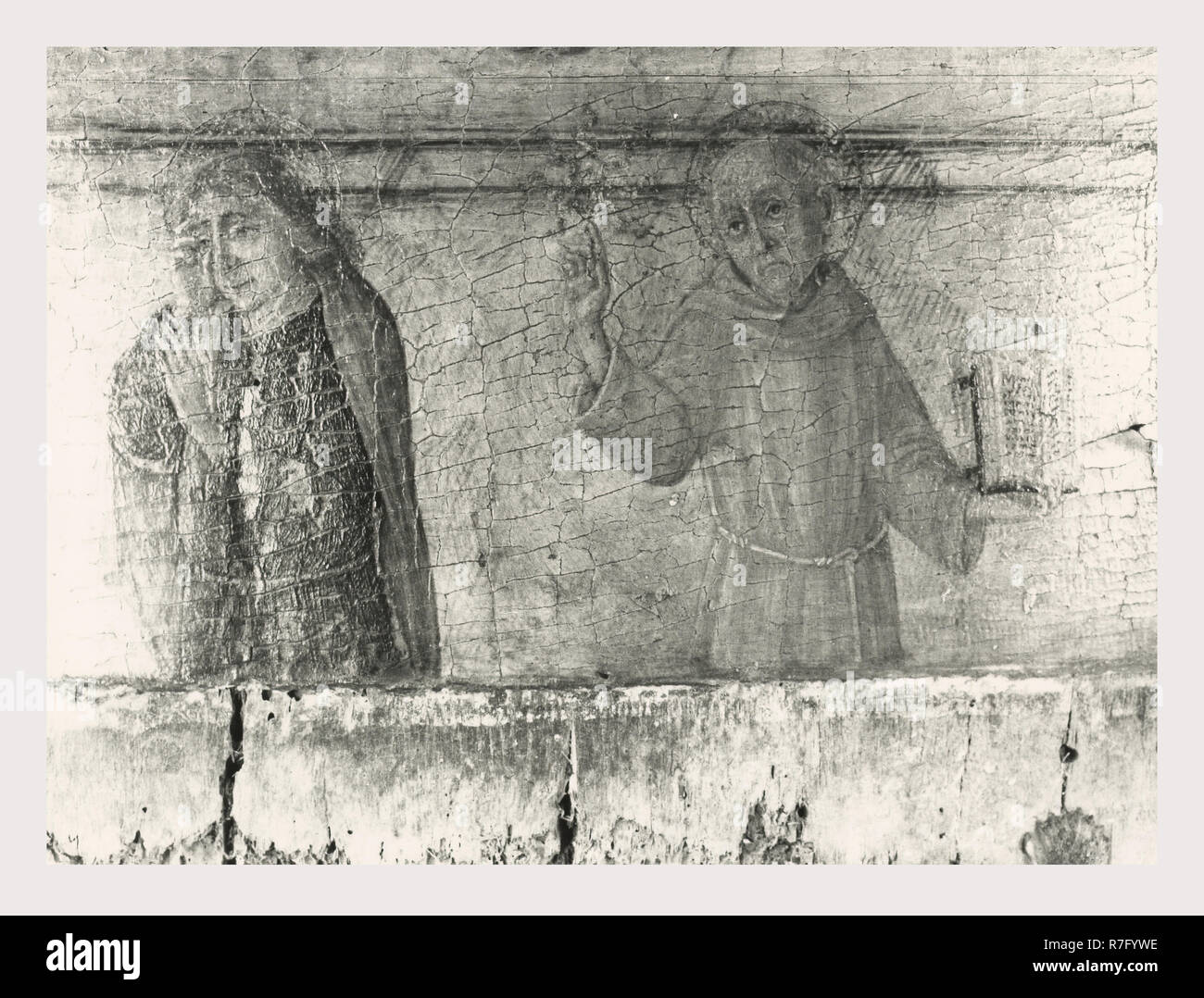 Travertine pilaster monument bearing orsini arms hi-res stock ...