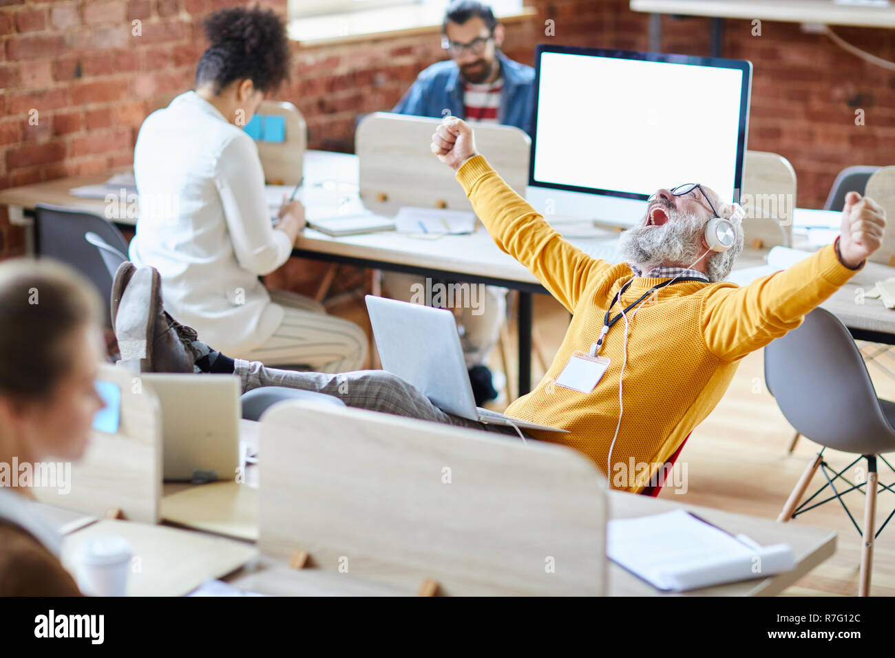 Excited executive hi-res stock photography and images - Alamy