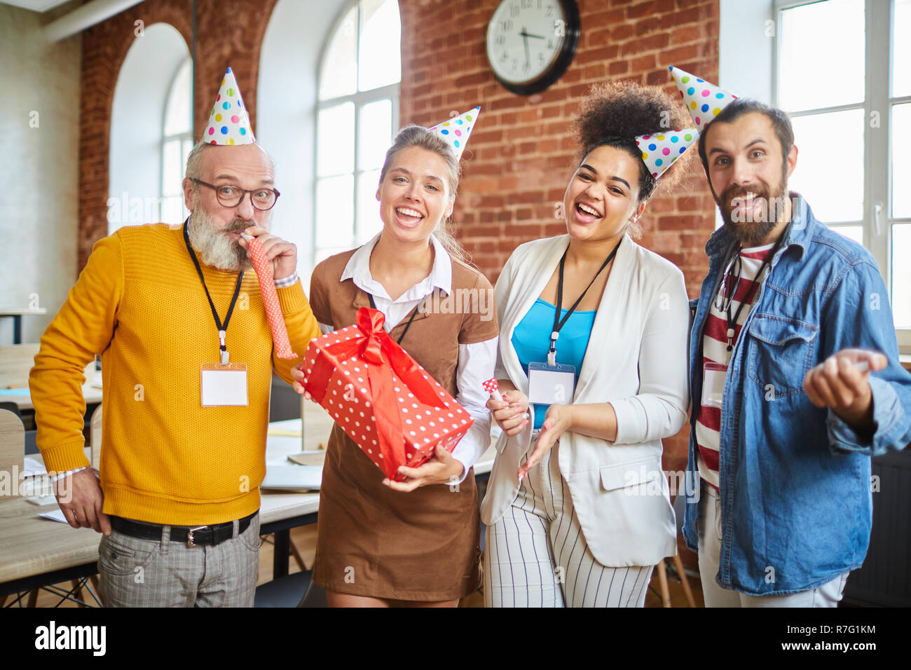 Employee joyful hi-res stock photography and images - Alamy