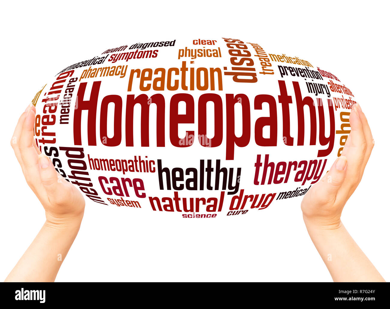Homeopathy word cloud hand sphere concept on white background Stock ...