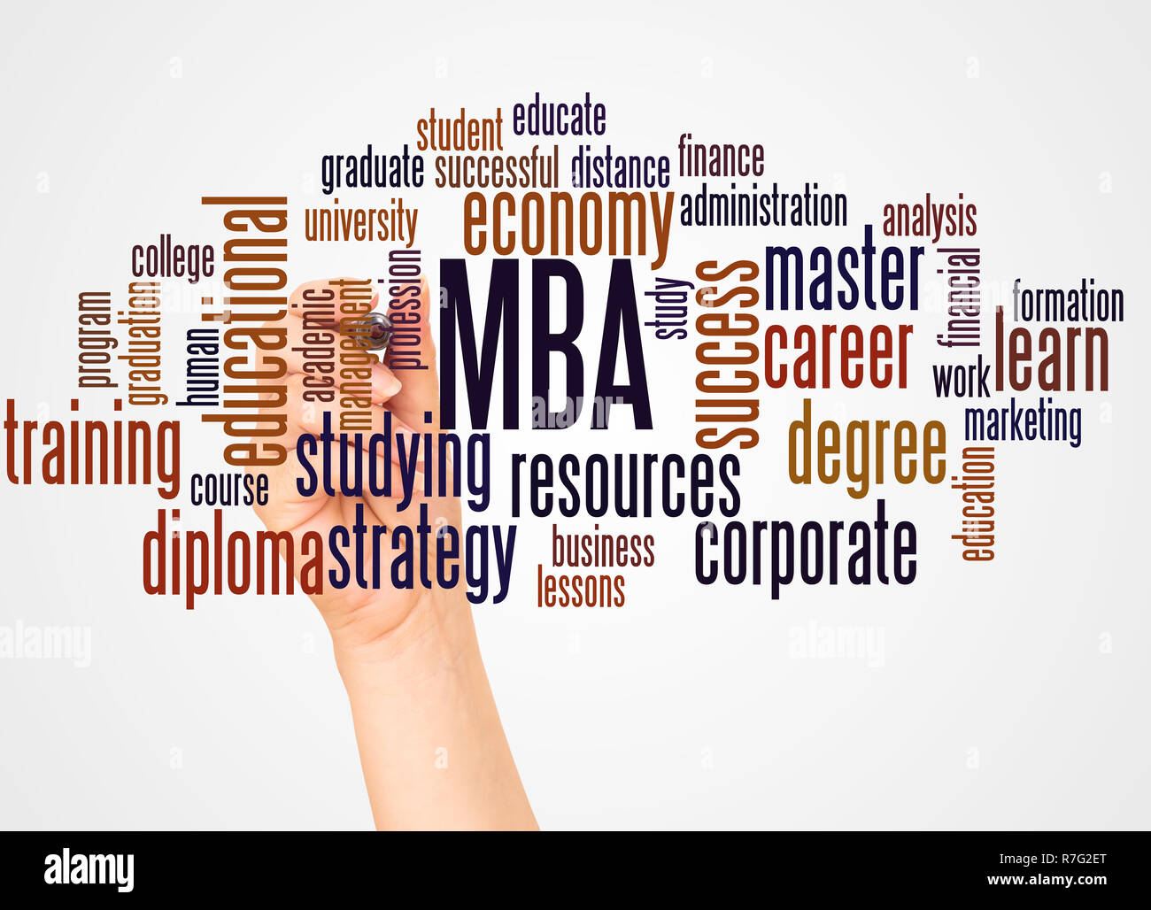 Mba business administration on black hi-res stock photography and ...