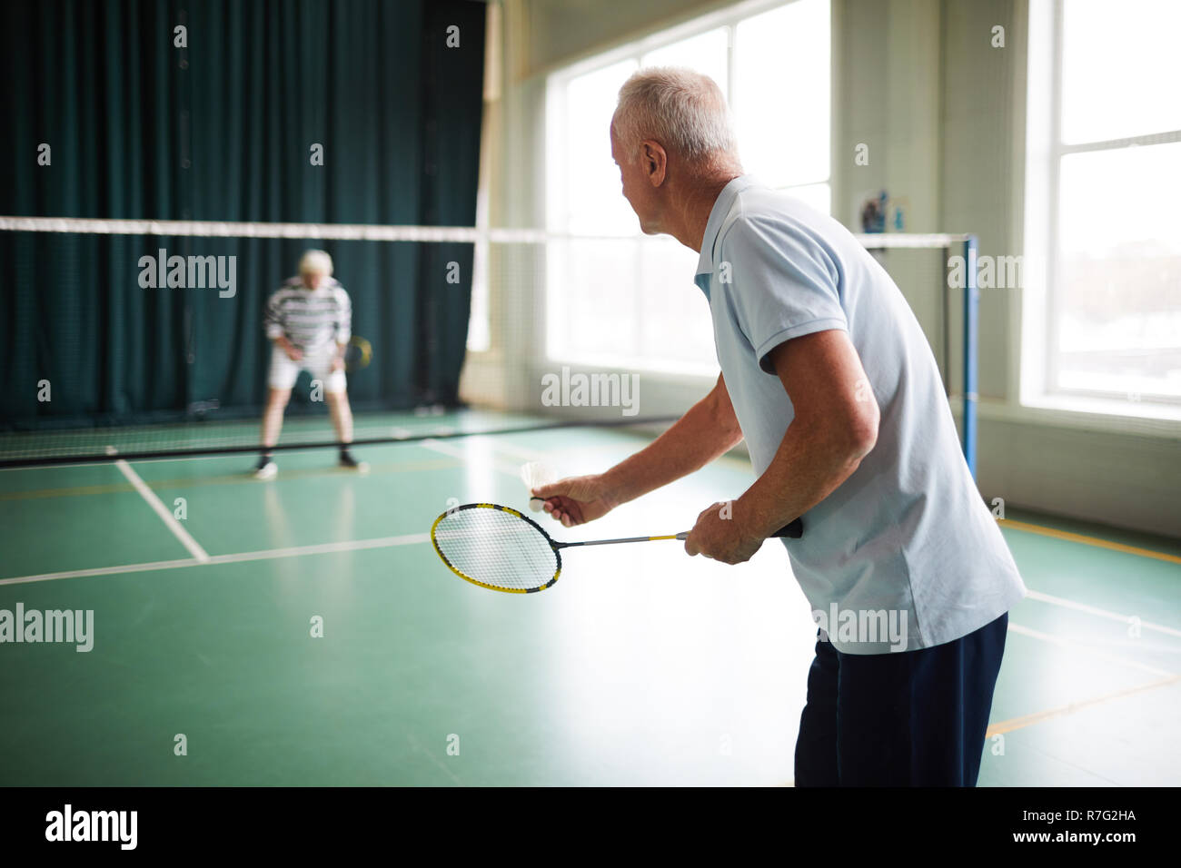 Playing in gym Stock Photo - Alamy