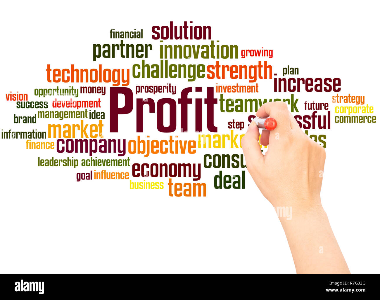 Profit word cloud hand writing concept on white background Stock Photo ...