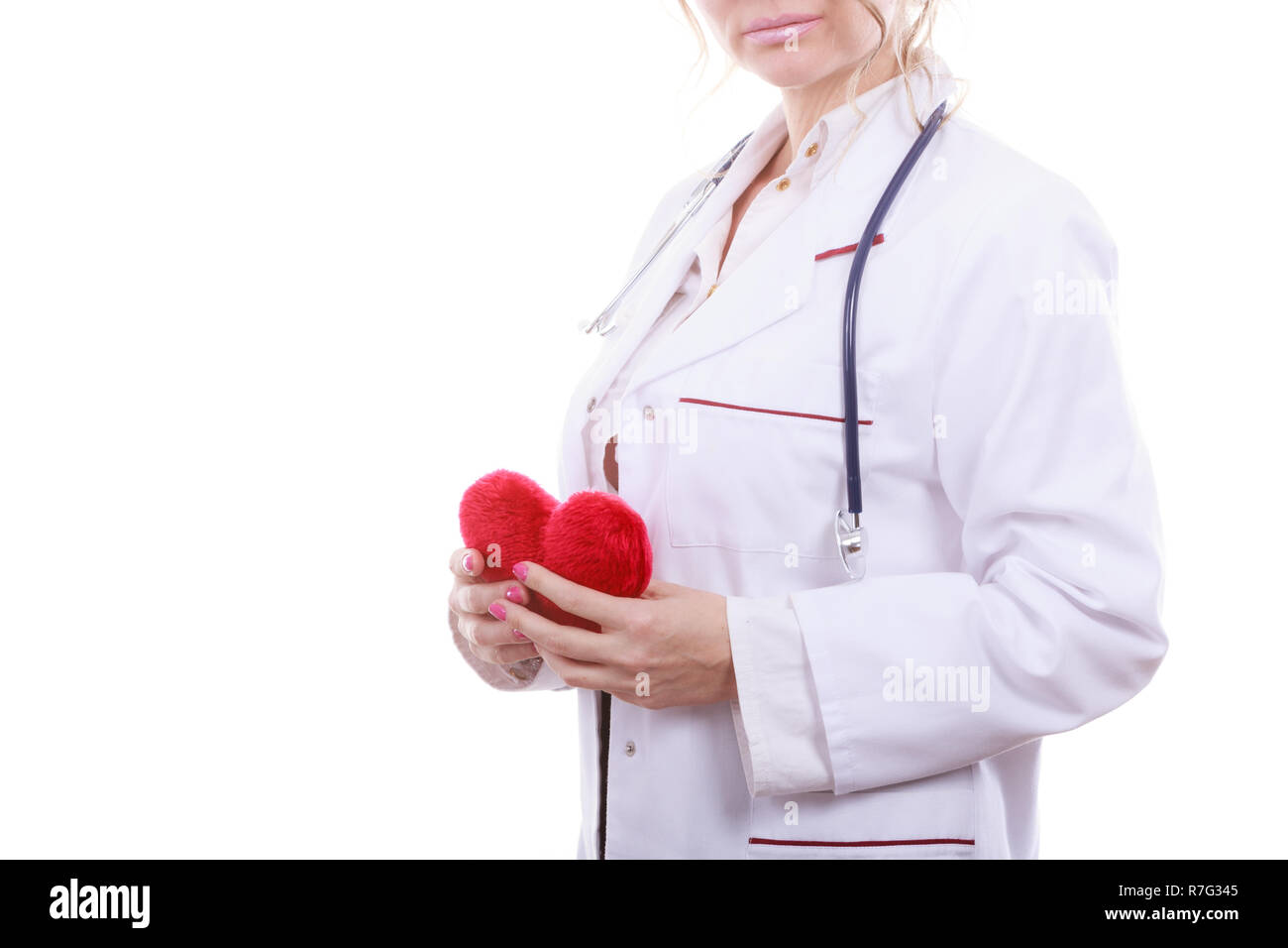 Periodic examinations. Cardiology concept. Female cardiologist holding ...