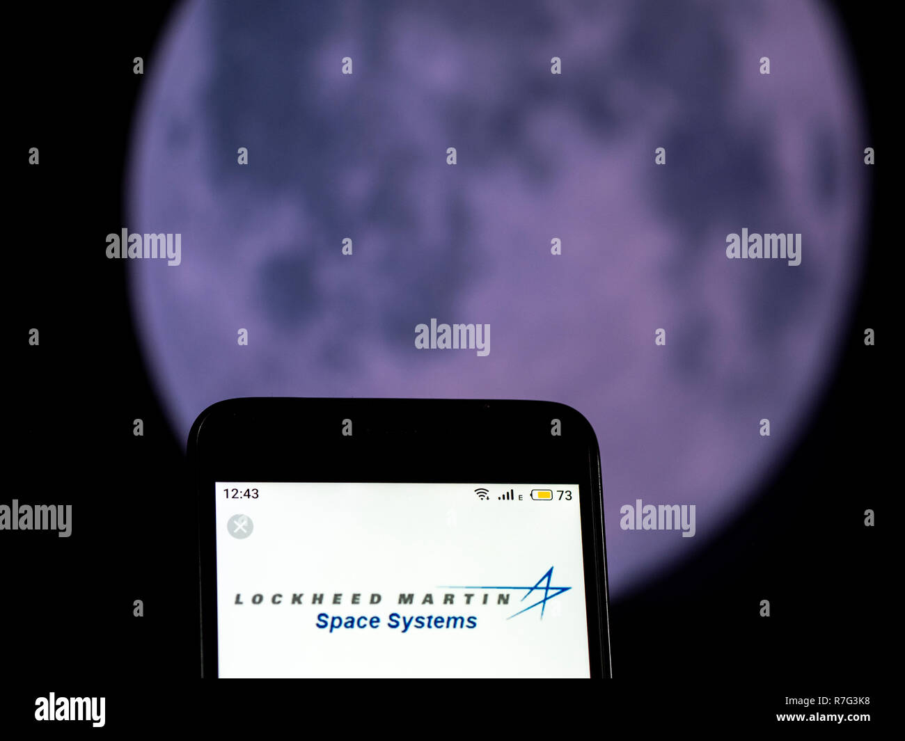 Lockheed Martin Space Systems logo seen displayed on smart phone. This ...