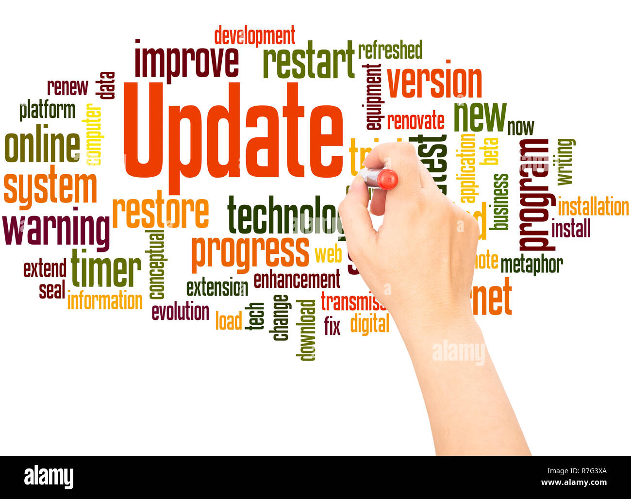 Update word hi-res stock photography and images - Alamy