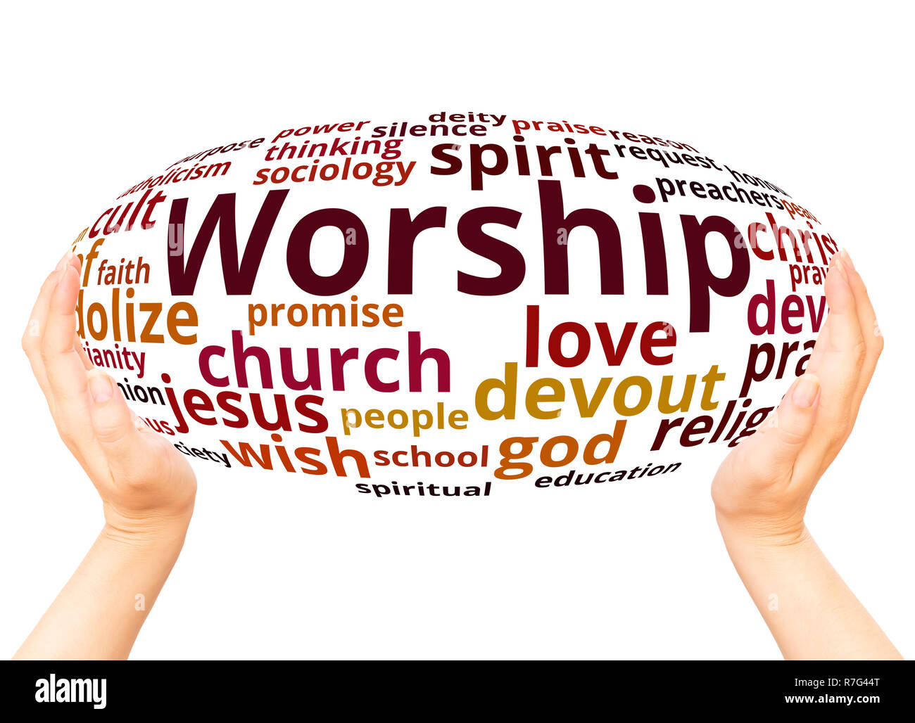 Worship word cloud concept hi-res stock photography and images - Alamy