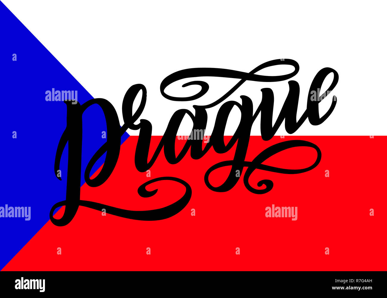 Prague Lettering poster for your design. Creative typography. Hand ...