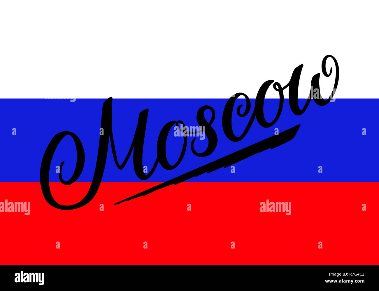 Moscow Lettering poster for your design. Creative typography. Hand ...