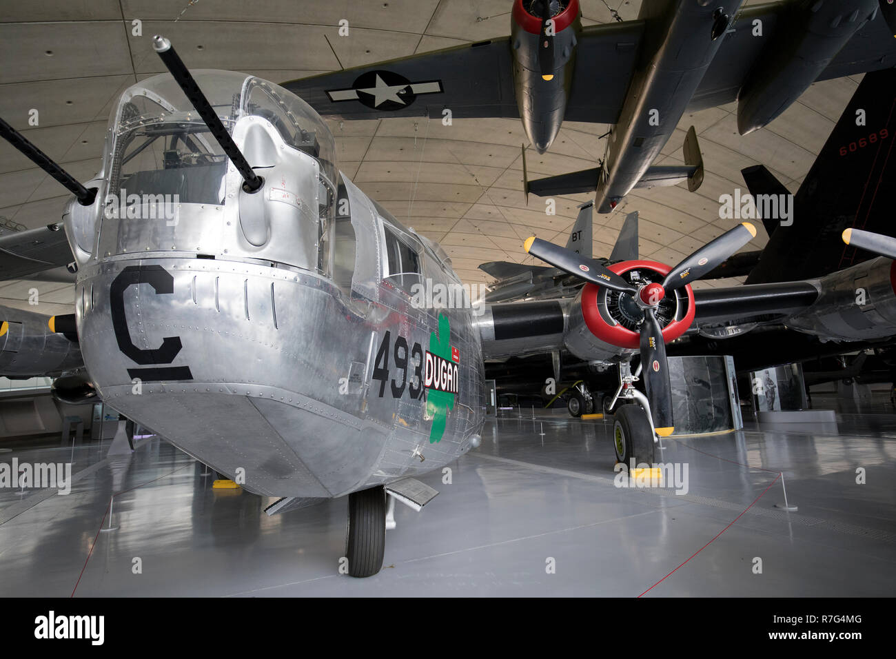 U.S.A. B-24M Consolidated Liberator bomber at the American war museum ...