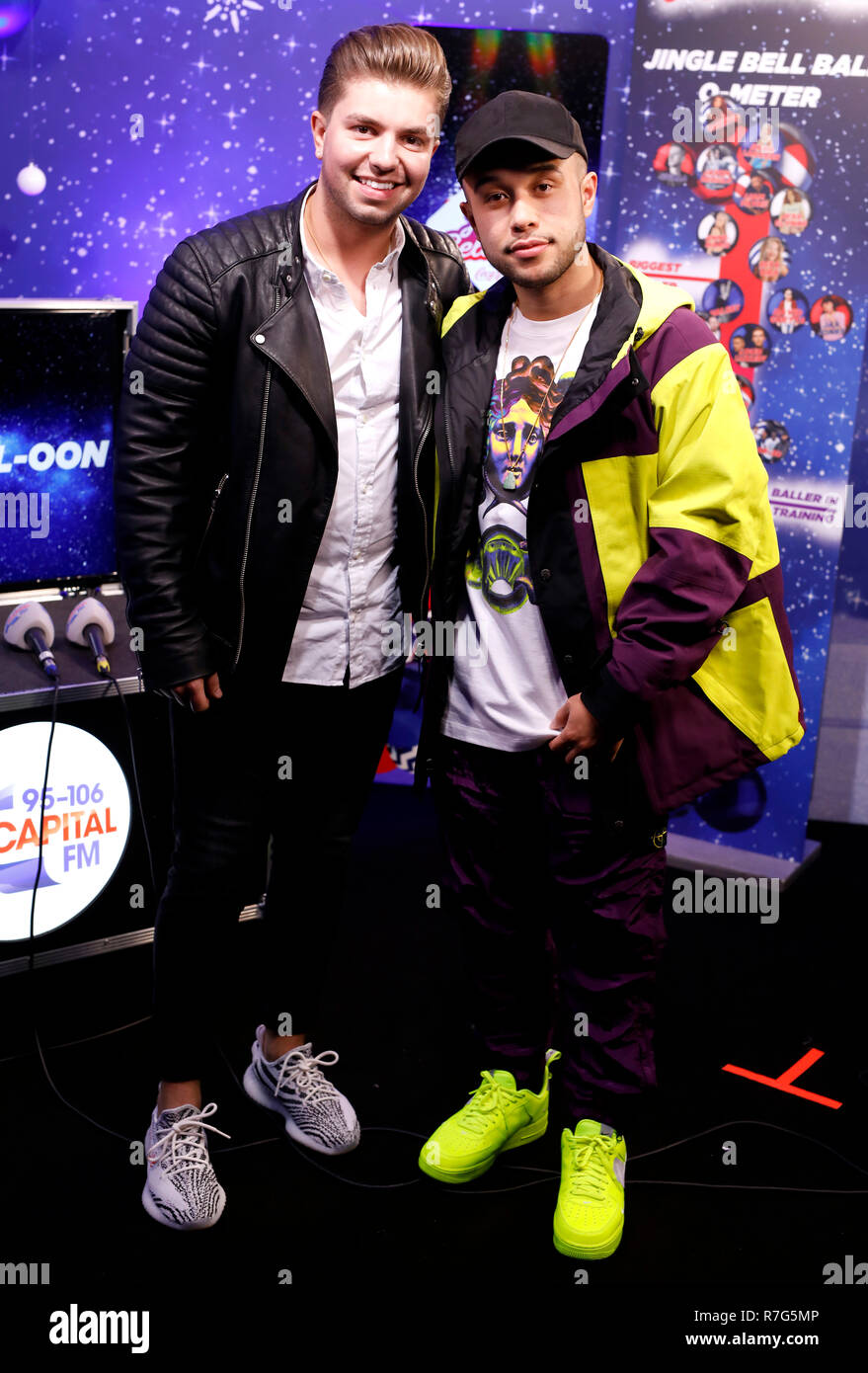 Jax Jones with Capital FM presenter Sonny Jay backstage in the on air ...