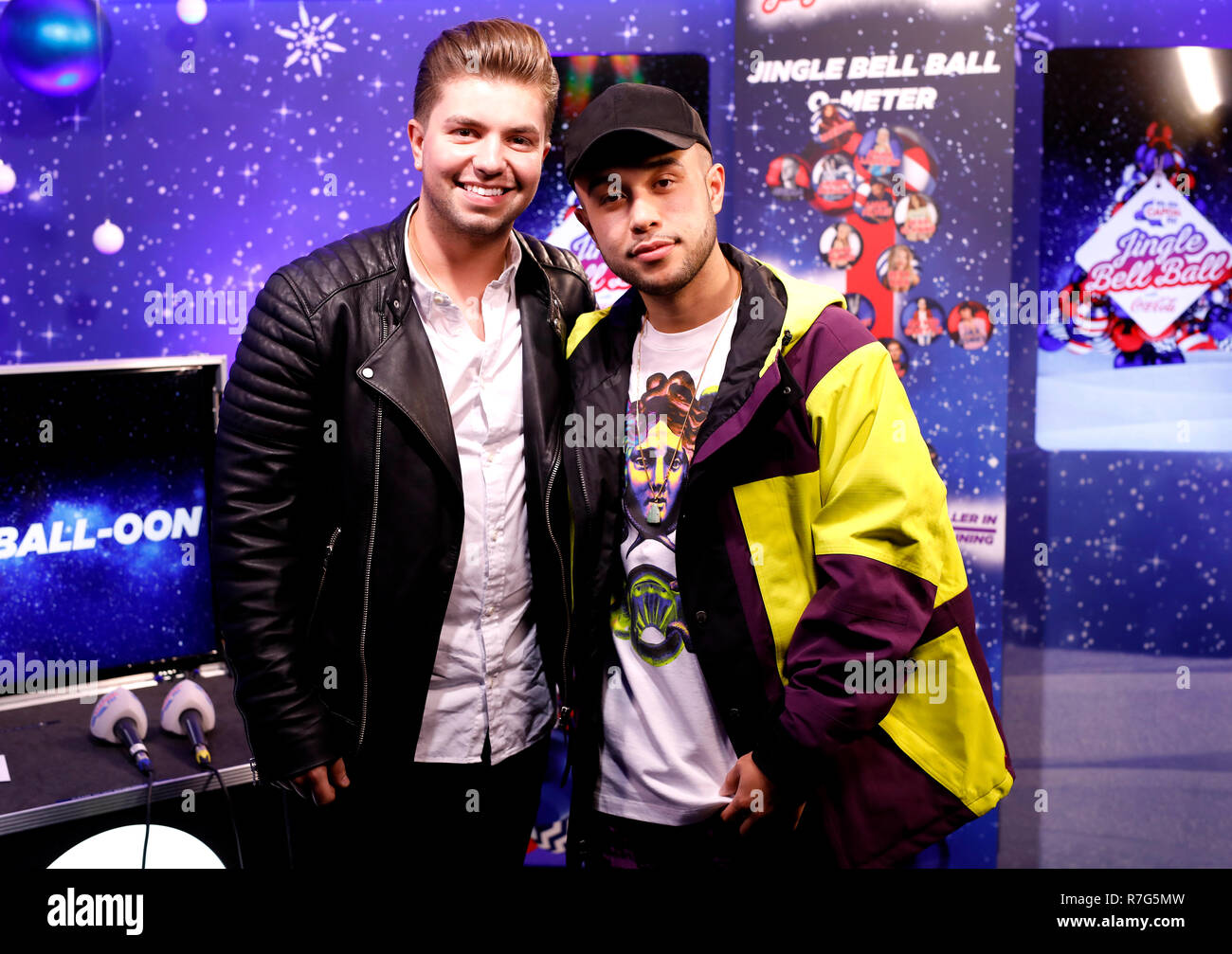 Jax Jones with Capital FM presenter Sonny Jay backstage in the on air ...
