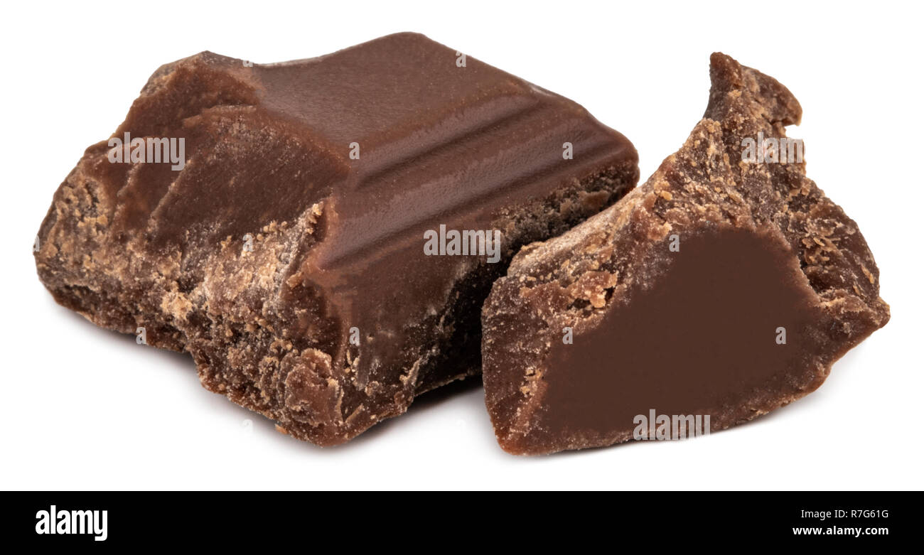 Broken chocolate pieces isolated on white background Stock Photo - Alamy