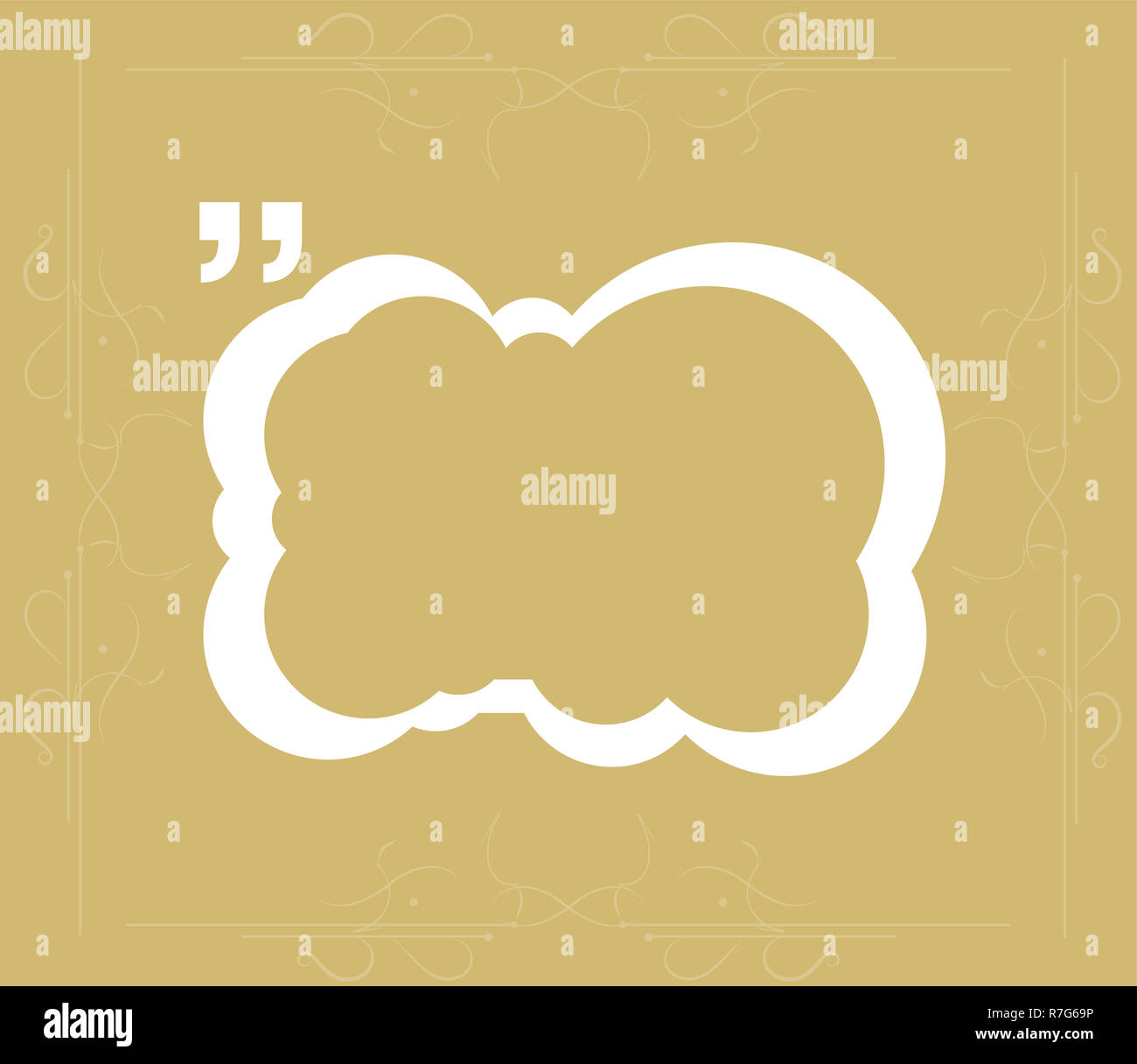 Quote text bubble. Commas, note, message and comment. Design element ...
