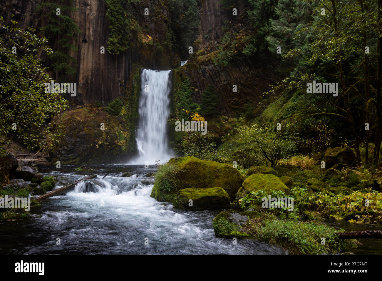 Carved from ancient columnar basalt the falls drop approximately 120 ...