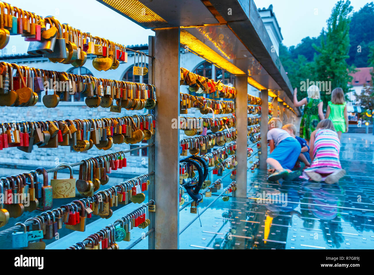 Padlocks in Butcher´s Bridge Stock Photo - Alamy