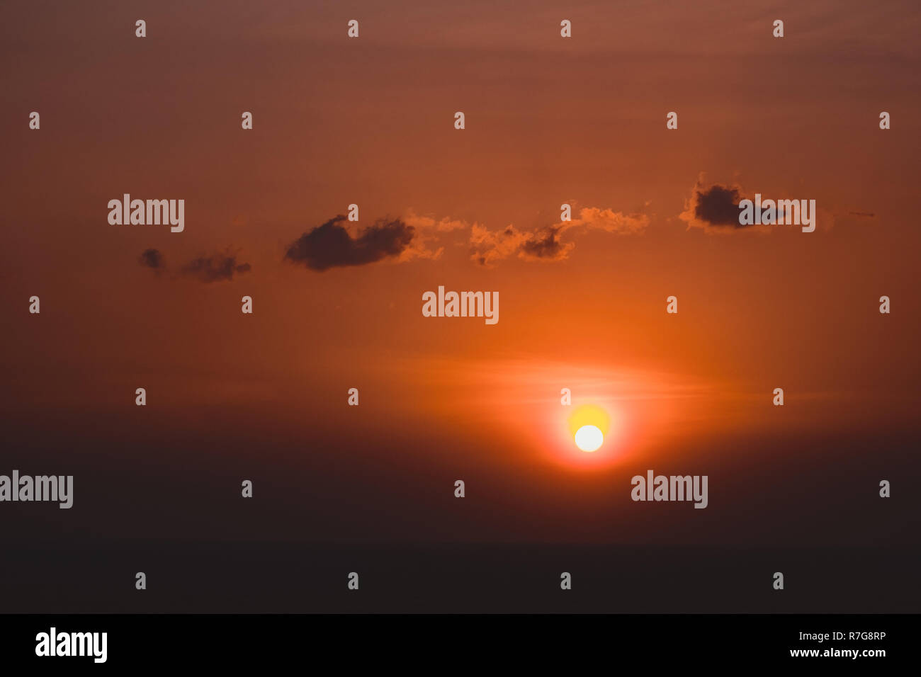 Scenic orange sunset sky background, scenic orange sunrise, relaxing ...