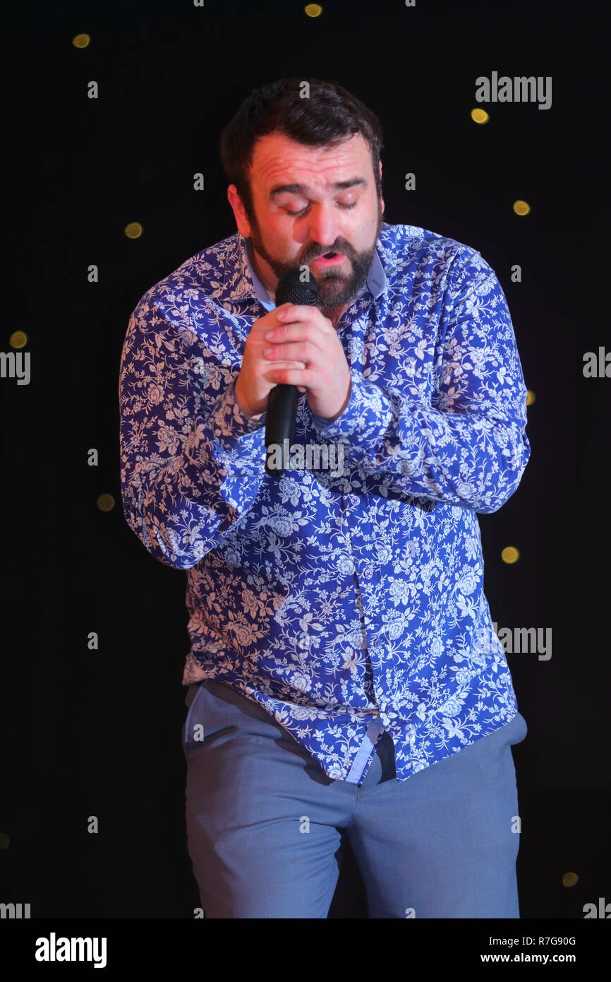 Danny Tetley performing at Swillington Miners Welfare Club, before ...
