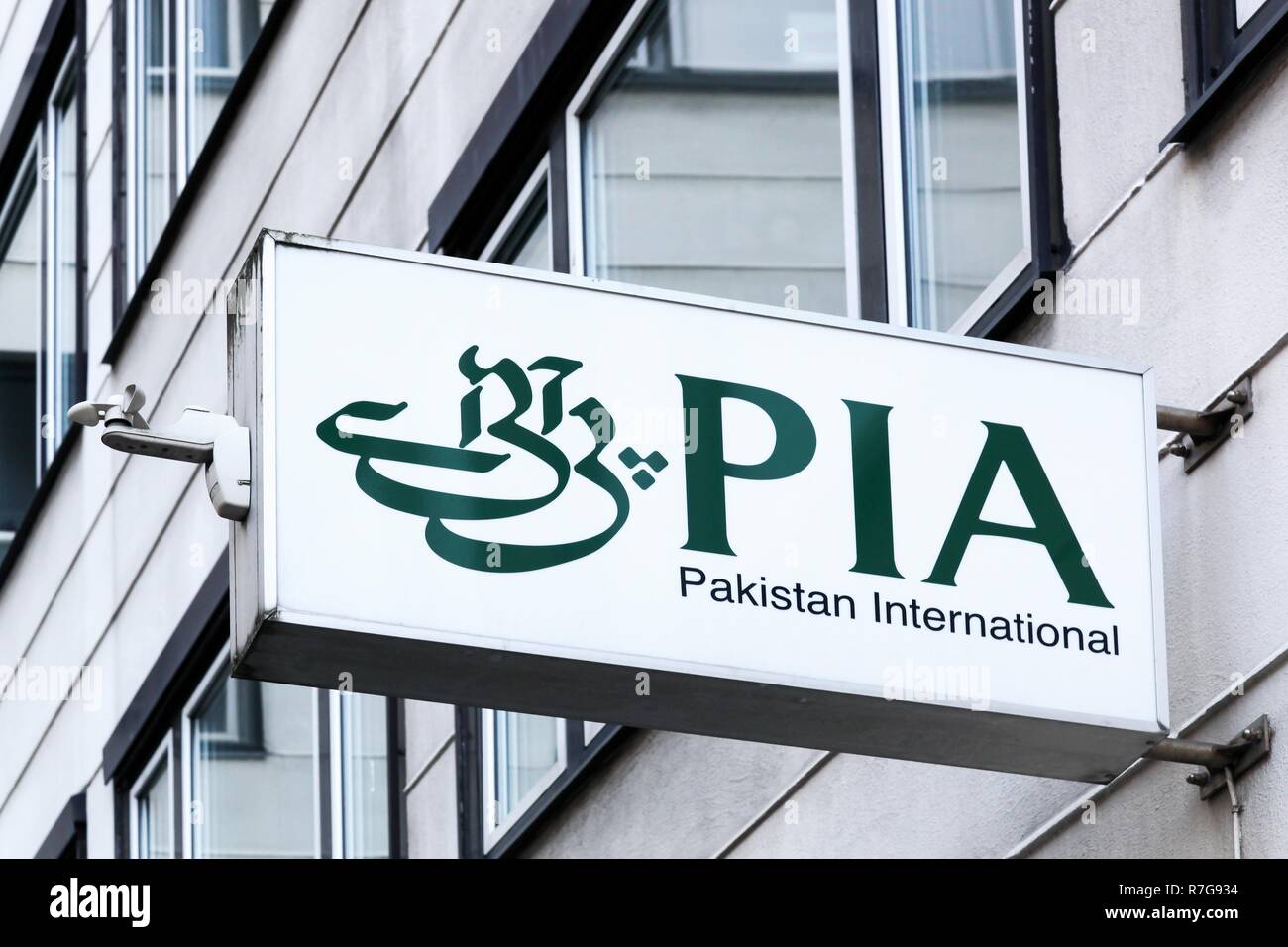 Copenhagen, Denmark, October 21, 2018: Pakistan international airlines ...