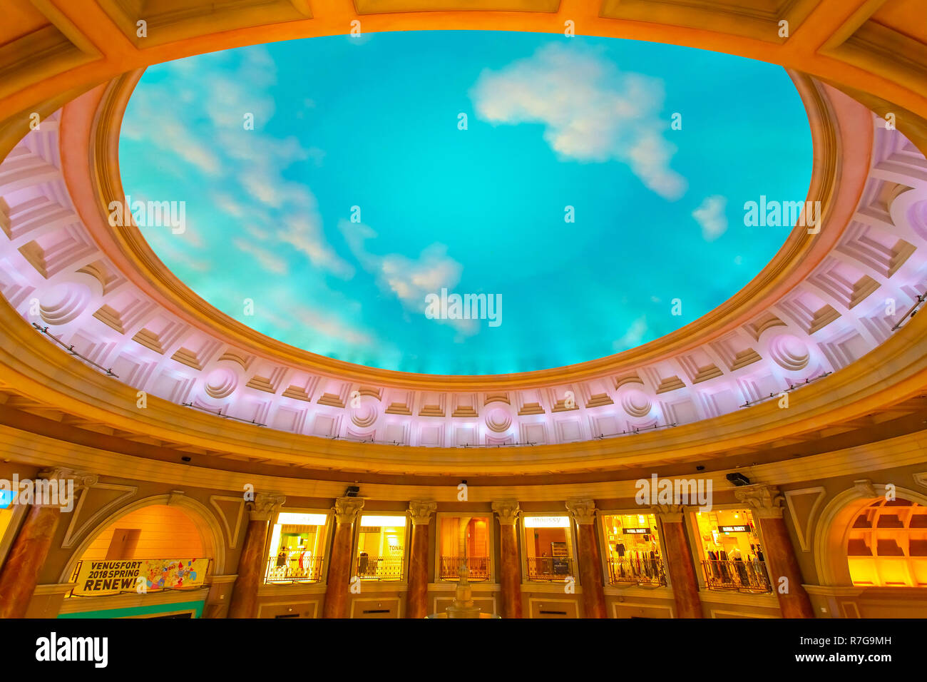 Tokyo, Japan - April 20 2018: Venus Fort is part of the Palette Town ...