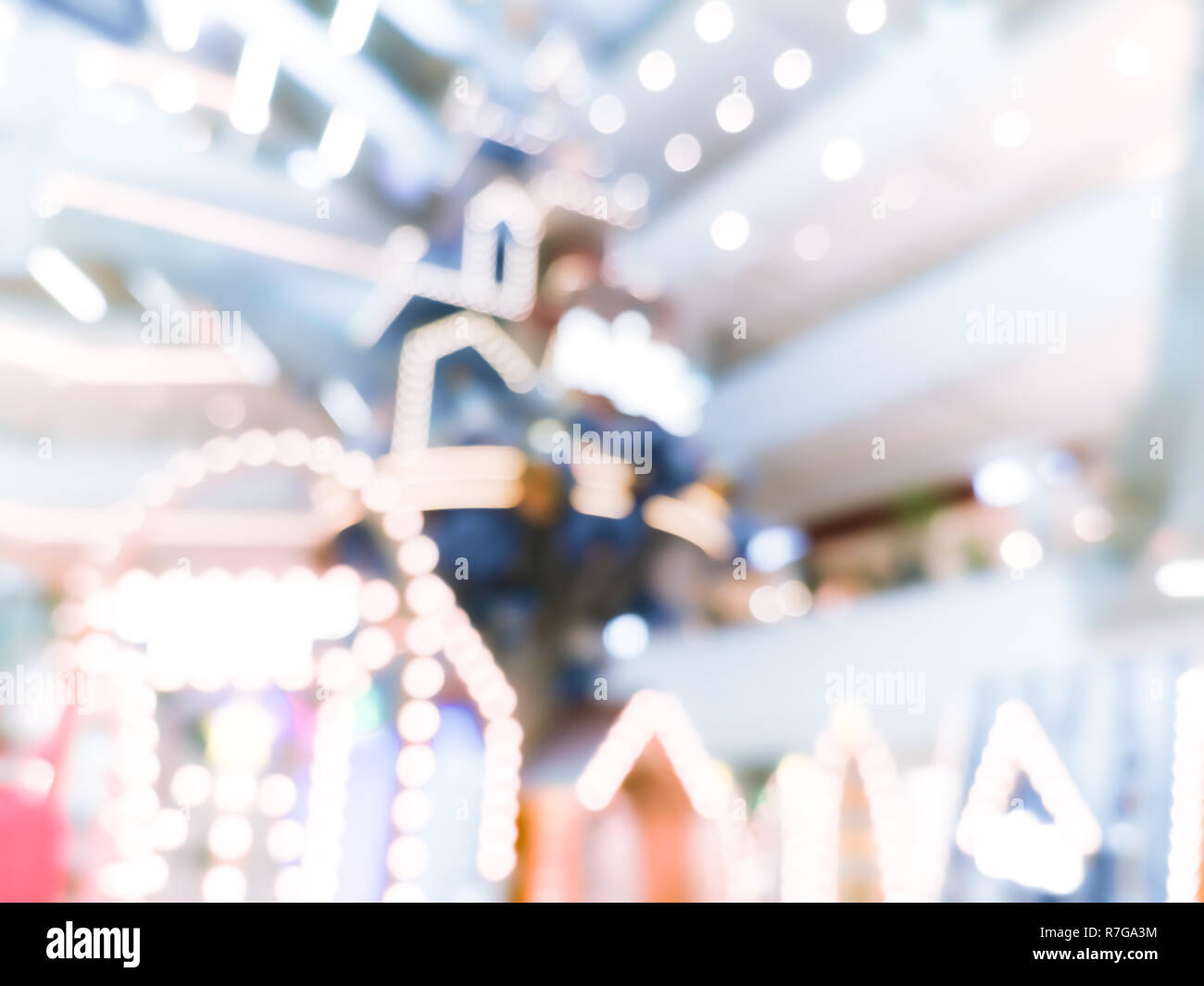 Abstract Shopping mall background with bokeh Stock Photo - Alamy