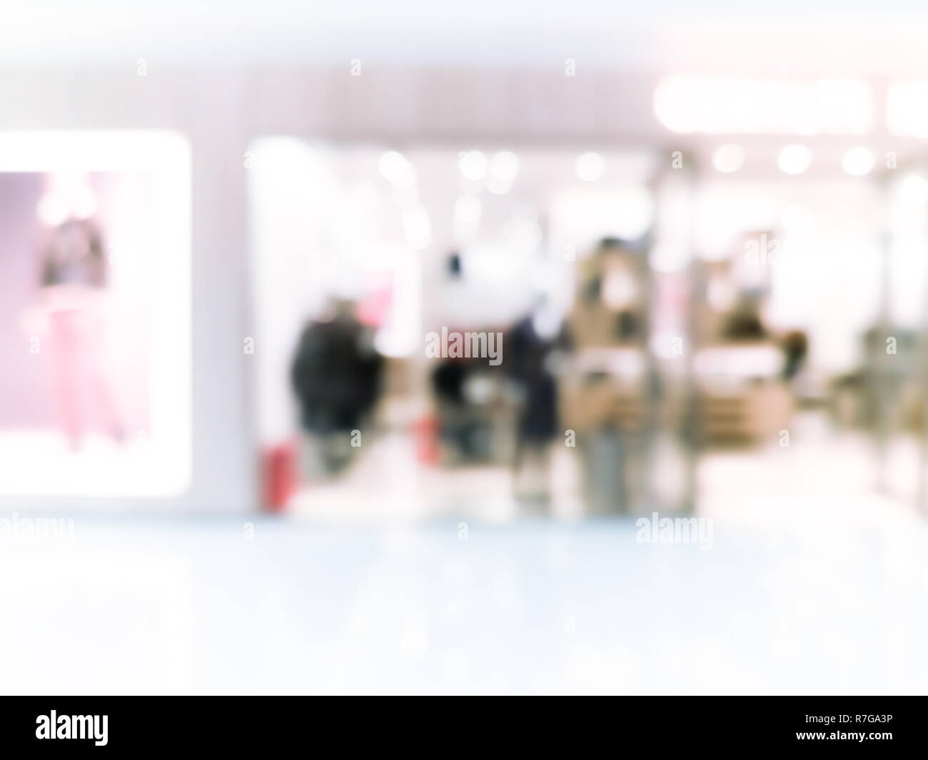 Abstract Shopping mall background with bokeh Stock Photo - Alamy