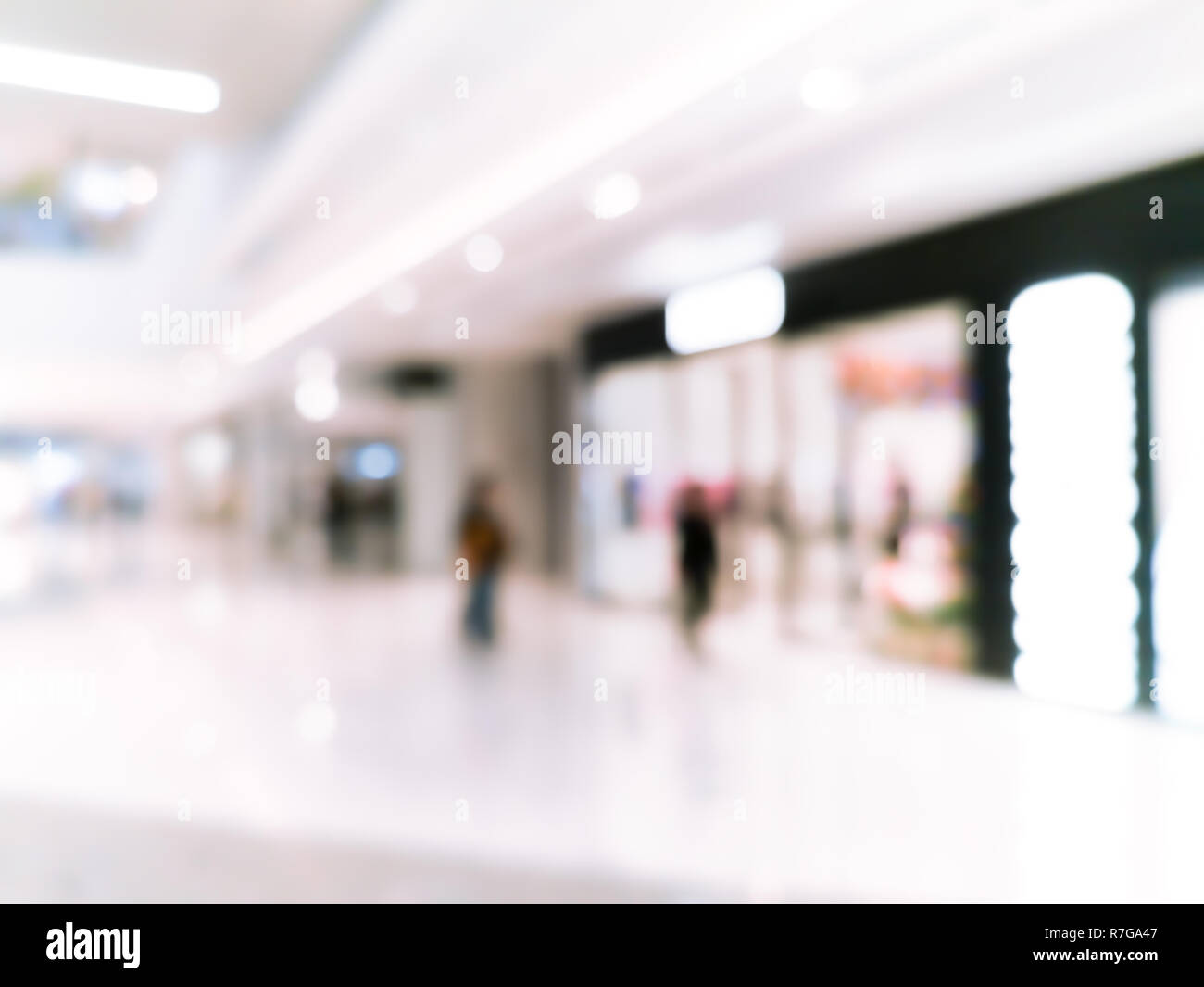 Abstract Shopping mall background with bokeh Stock Photo - Alamy