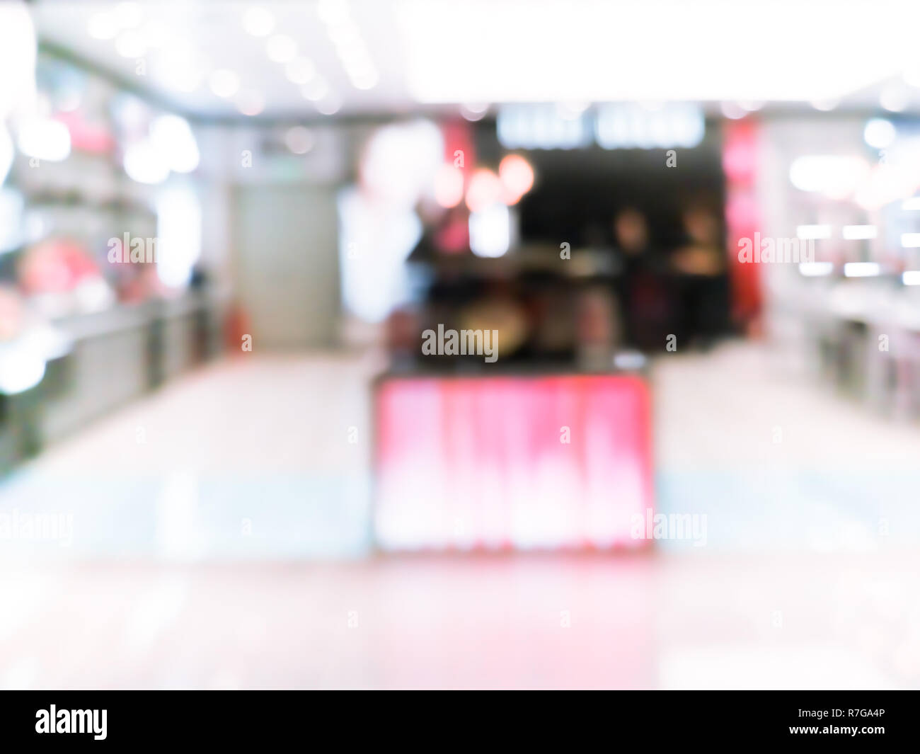 Abstract Shopping mall background with bokeh Stock Photo - Alamy