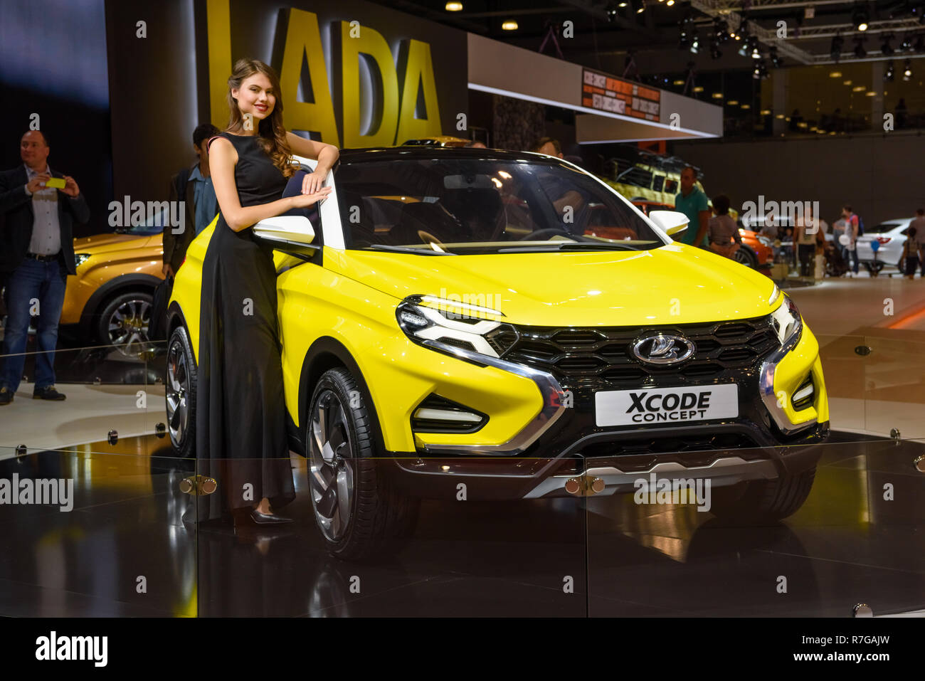 MOSCOW - AUG 2016: VAZ Lada XCode Concept presented at MIAS Moscow International Automobile ...