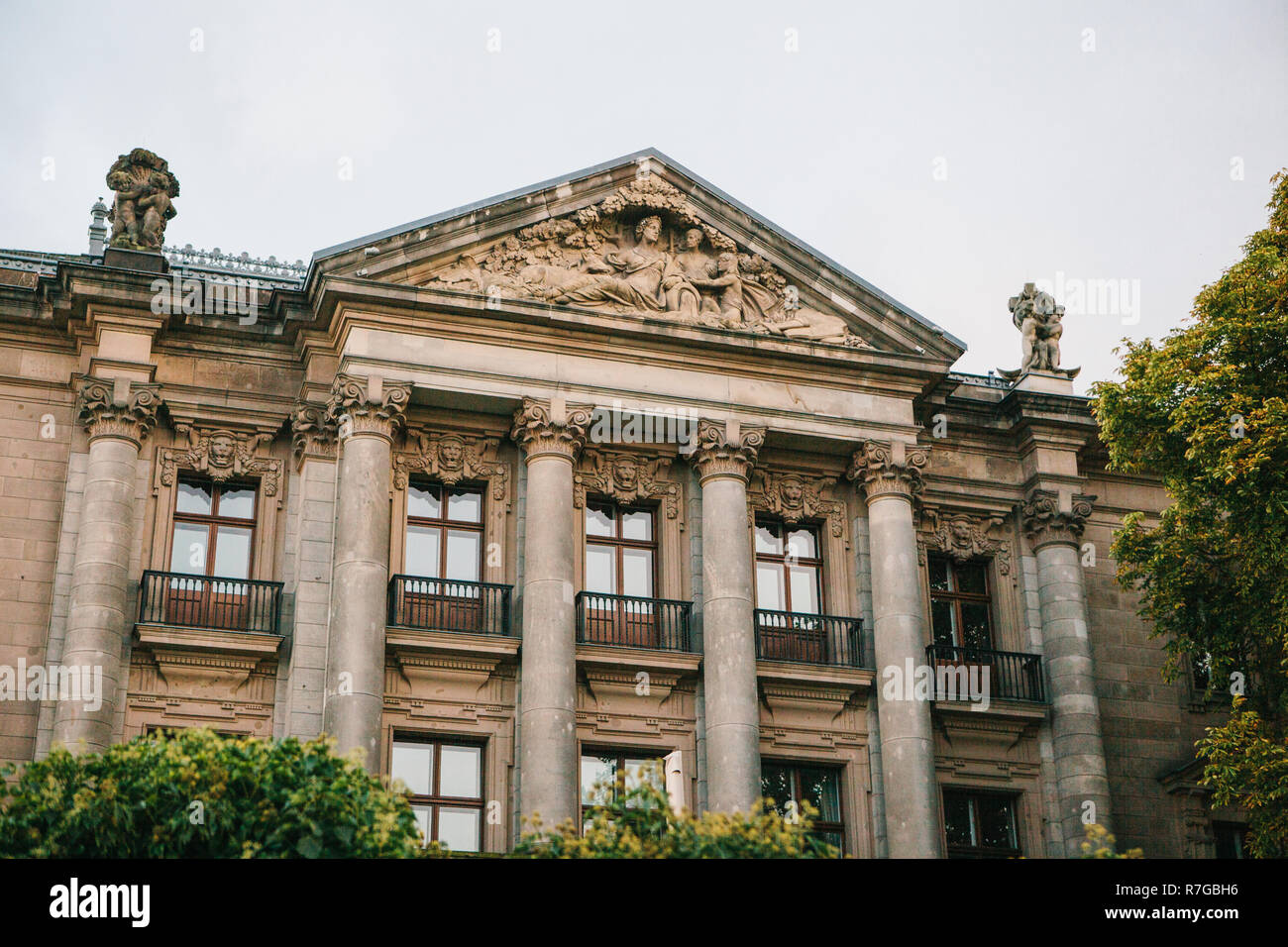 Traditional architecture in Berlin in Germany. An ancient building with ...