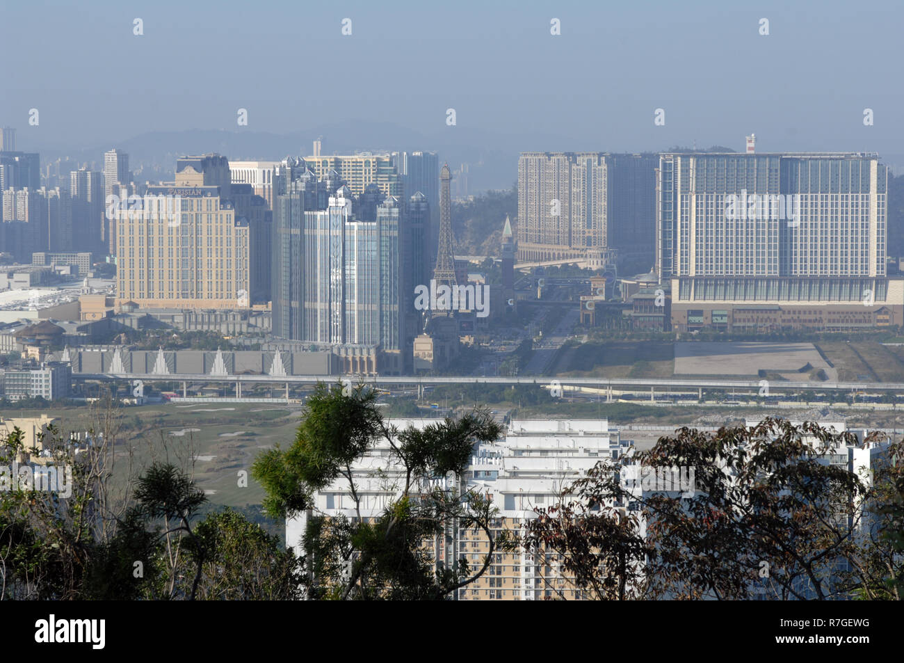 View of Macau from the A-Ma goddess statue, A-Ma cultural village ...