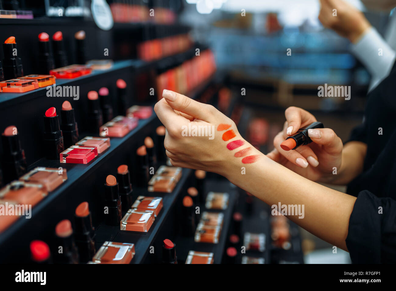 Testing lipstick hi-res stock photography and images - Alamy